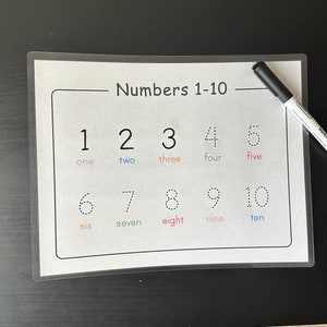 Number Tracing - Count 1-20 - Practice Writing for Preschool Homeschool ...