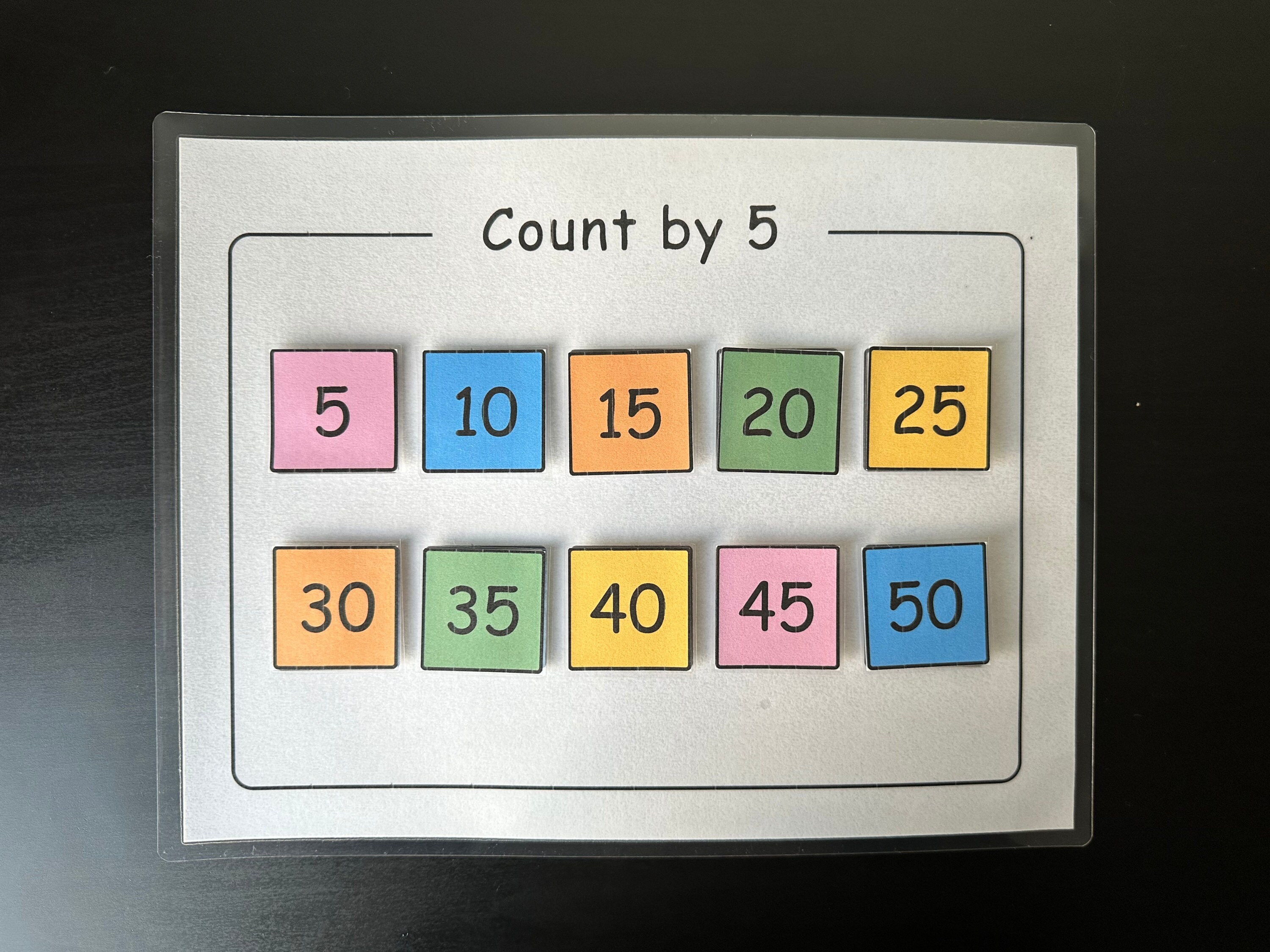 Count by 5 Number Matching Puzzle - Preschool Homeschool or ...