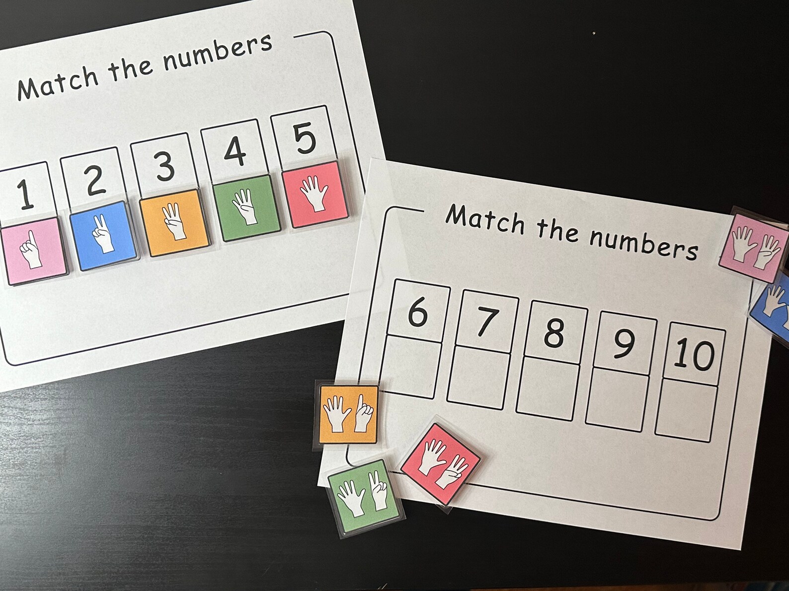 Number Matching Puzzle - Count 1 to 10 Preschool Homeschool or ...