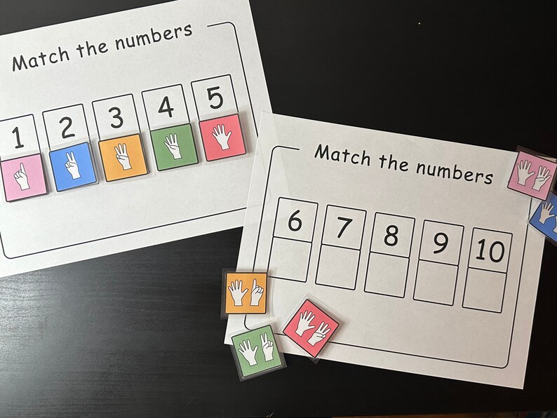 Number Matching Puzzle - Count 1 to 10 Preschool Homeschool or ...