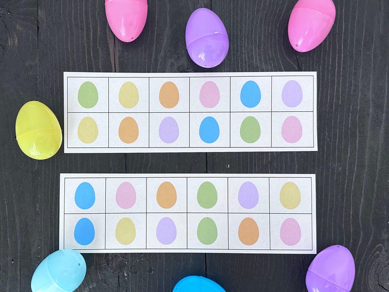 Easter Egg Matching Puzzle - Preschool Homeschool or Kindergarten ...
