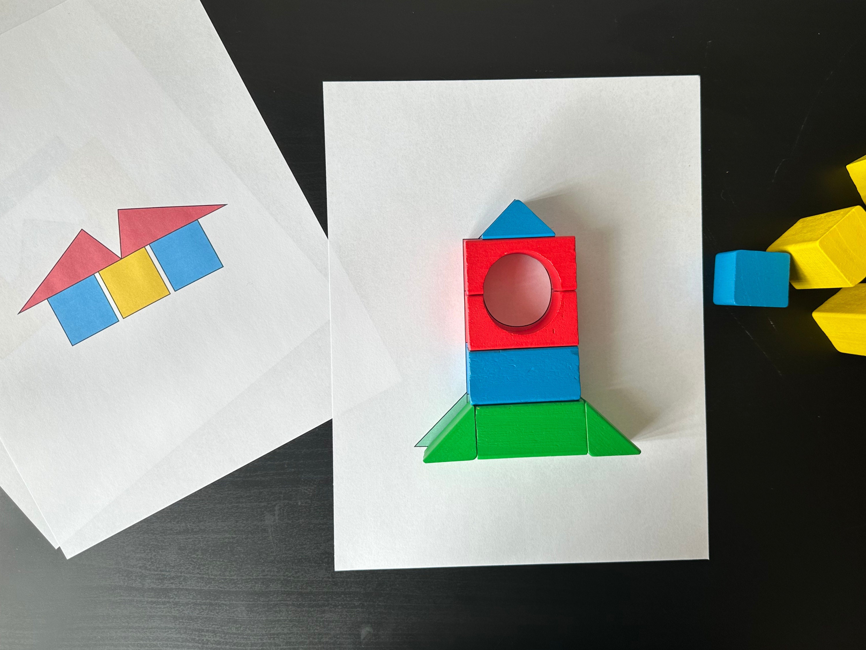 Wooden Block Matching Puzzle - Building Blocks - Patterns, Shapes ...