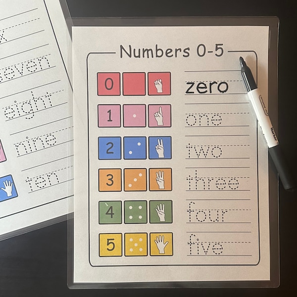 Number Tracing Count 1 10 Practice Writing Number Words - Etsy Australia