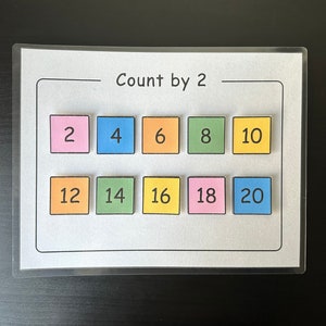 Count by 2 Number Matching Puzzle - Preschool Homeschool or ...