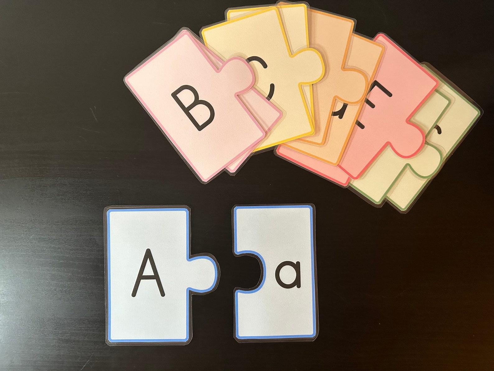 Letter Matching Puzzle Pieces Game - Learn the Alphabet Activity for ...