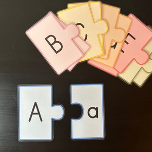Letter Matching Puzzle Pieces Game - Learn the Alphabet Activity for ...