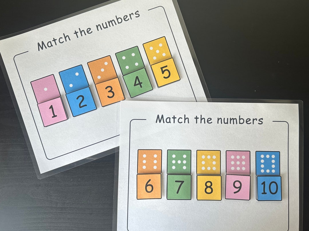 Number Matching Puzzle - Learn to Count Preschool Homeschool or ...