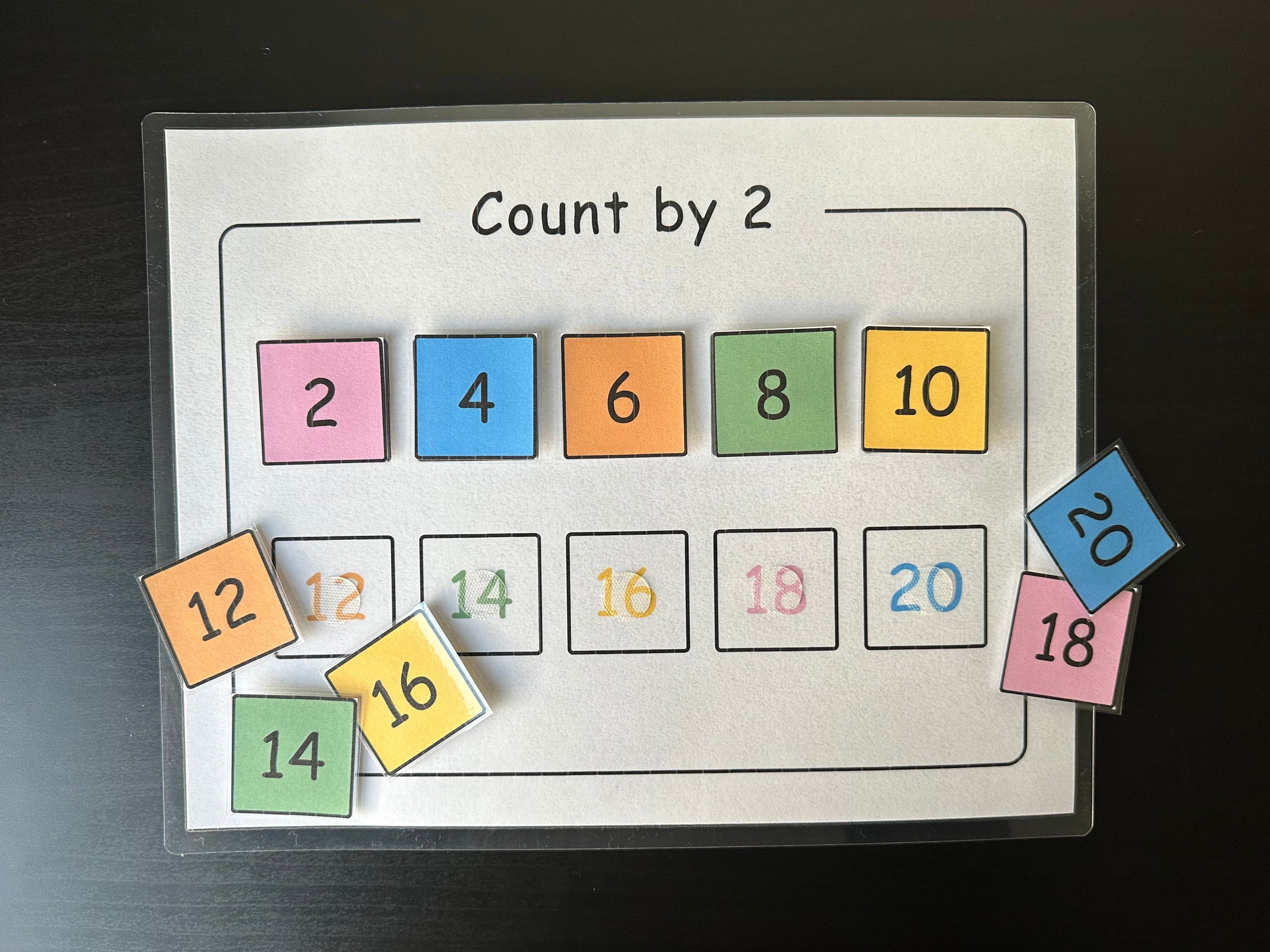 Count by 2 Number Matching Puzzle - Preschool Homeschool or ...