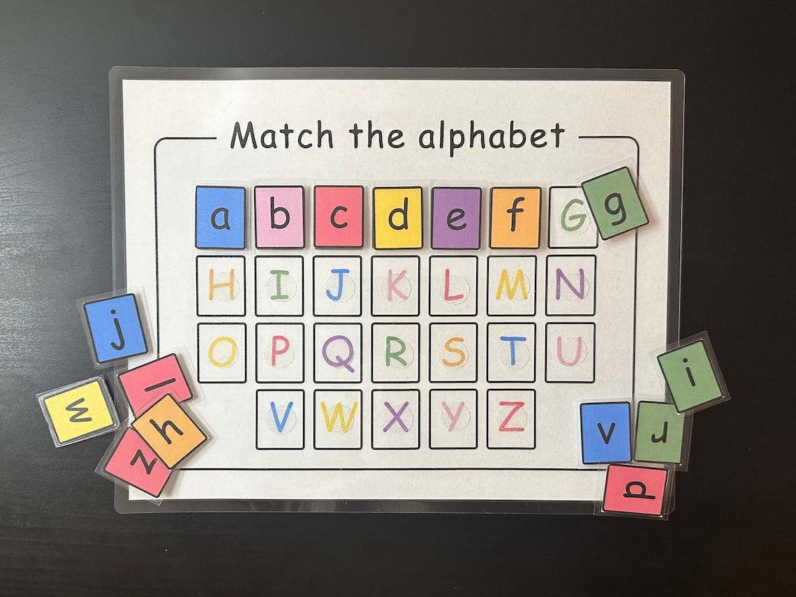 Alphabet Matching Puzzle Learn the Letters Activity for Preschool ...