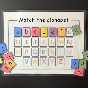Alphabet Matching Puzzle - Learn the Letters Activity for Preschool ...