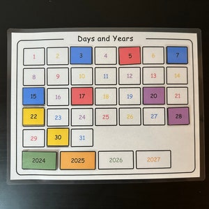 Today Is... Calendar for Circle Time, Preschool, Homeschool - Days of ...