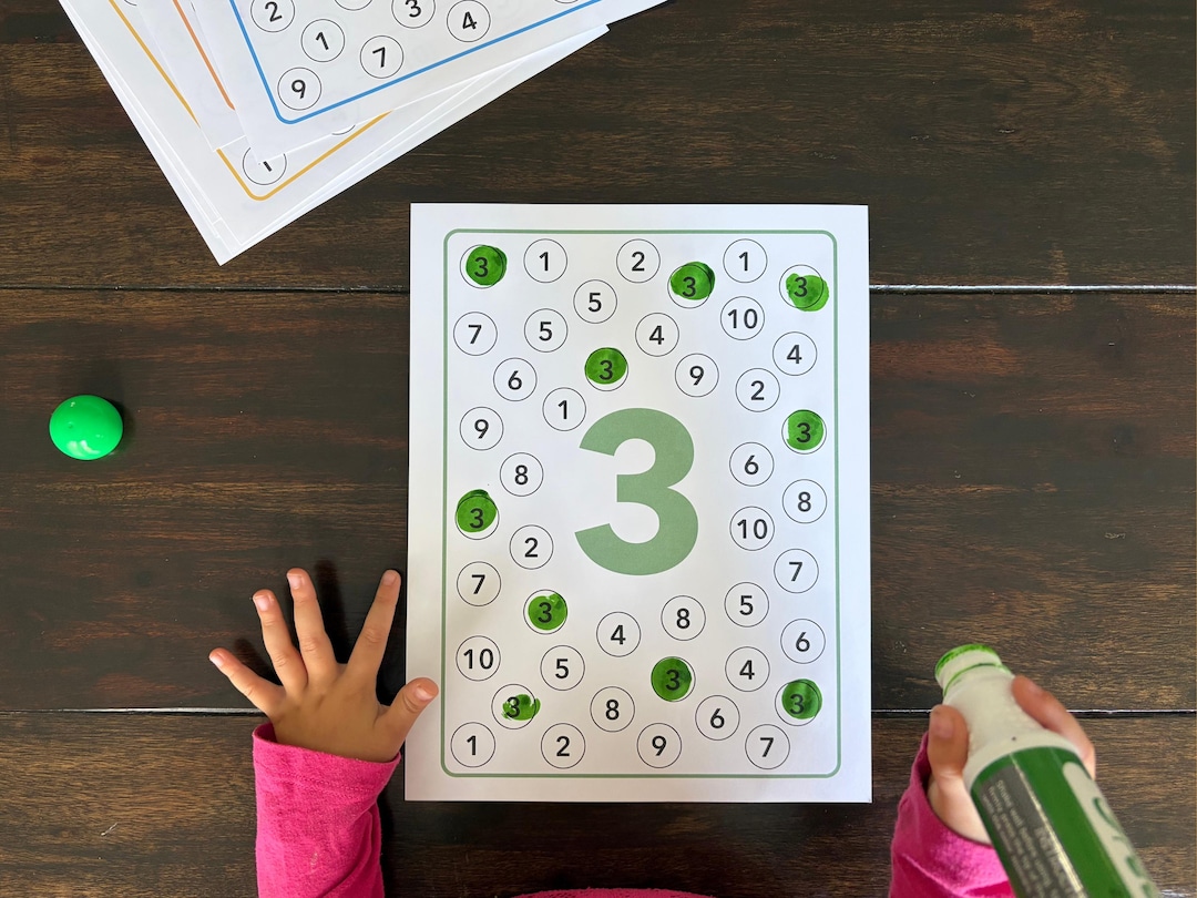 Number Word Search - 1-10 Number Recognition Dot Marker Activity Pages ...