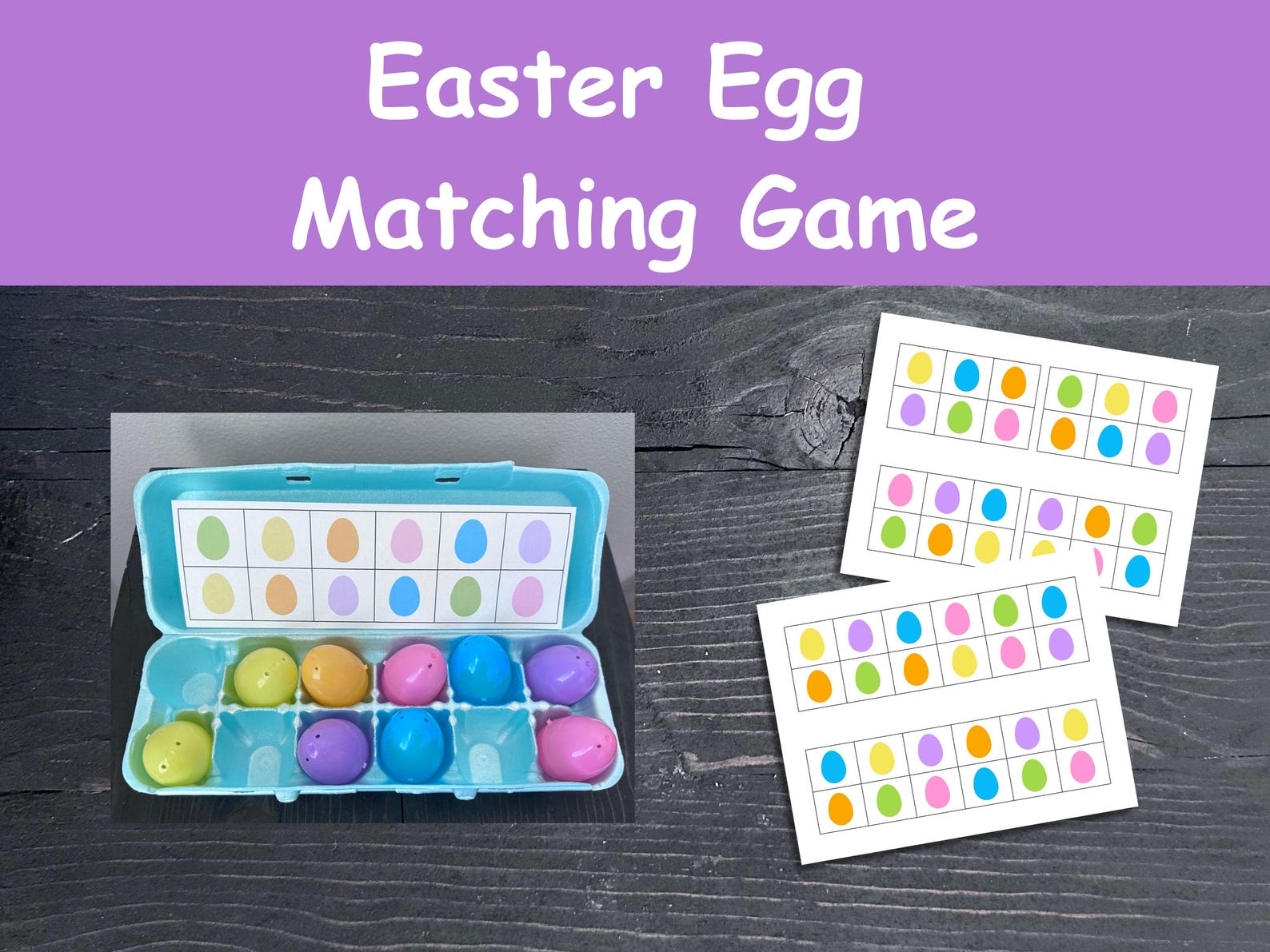 Easter Egg Matching Puzzle - Preschool Homeschool or Kindergarten ...