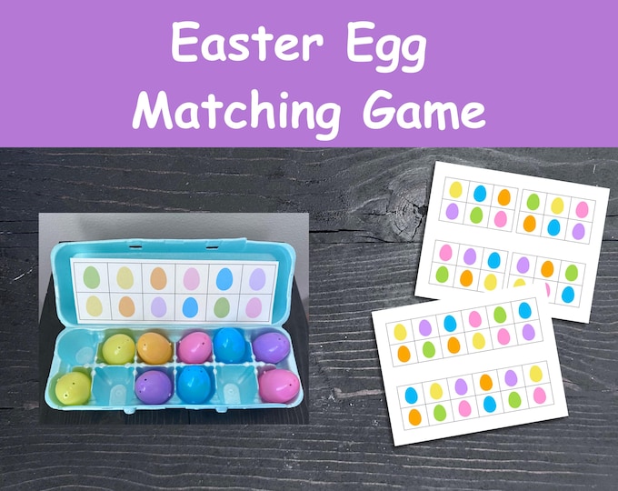 Easter Egg Matching Puzzle - Preschool Homeschool or Kindergarten ...
