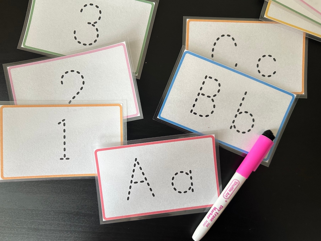 Letter & Number Tracing Cards - Tracing 1-20 - Alphabet - Practice ...