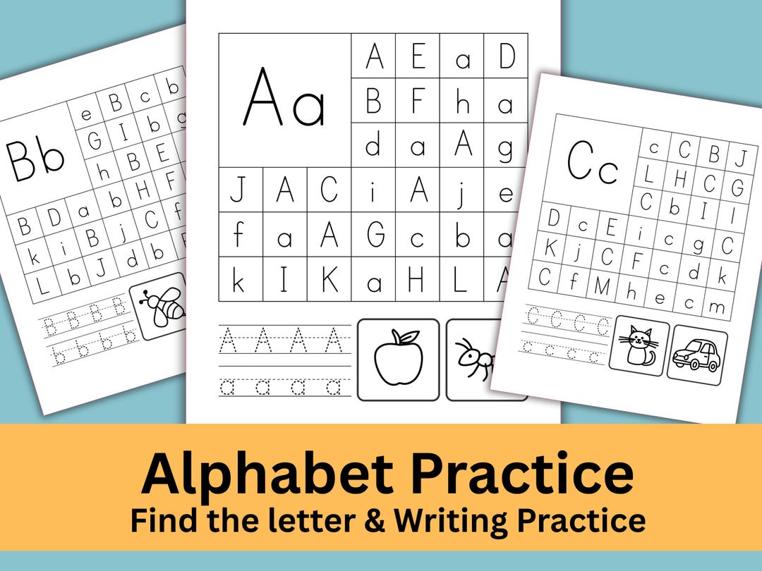 Alphabet Letter Recognition Worksheets – ABC Writing Practice & Find ...