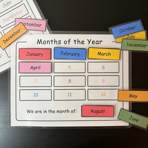 Months of the Year Busy Book Printable Activity - Calendar Worksheet ...
