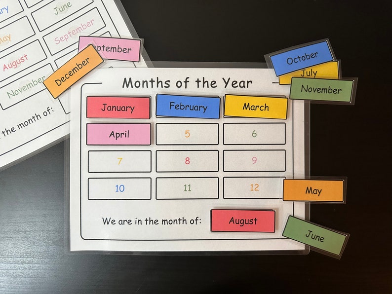 Months of the Year Busy Book Printable Activity - Calendar Worksheet ...