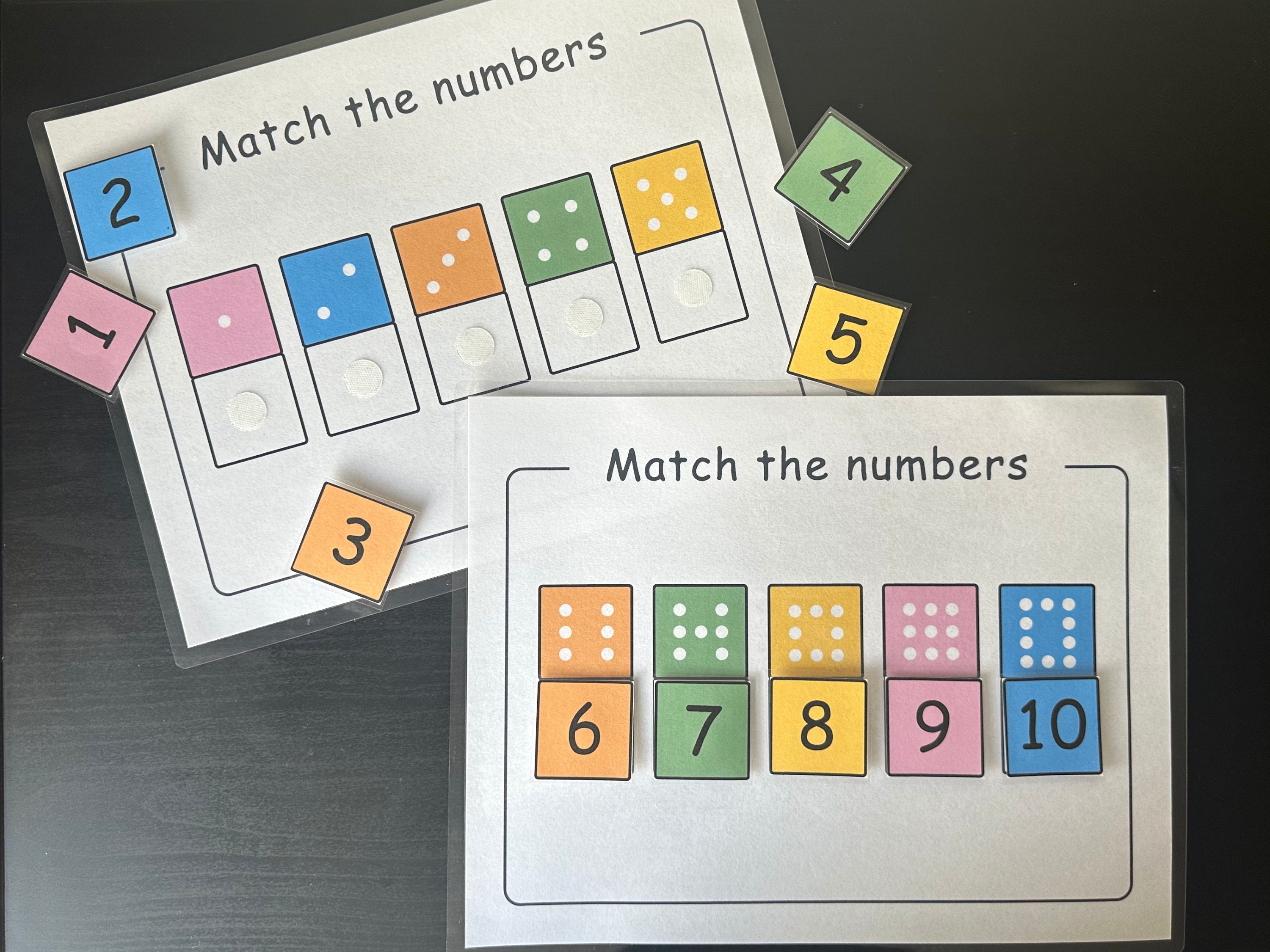 Number Matching Puzzle - Learn to Count Preschool Homeschool or ...