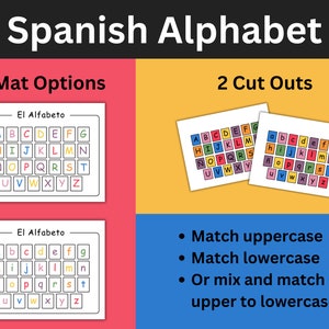 SPANISH Alphabet Matching Puzzle - Learn the Letters Activity for ...