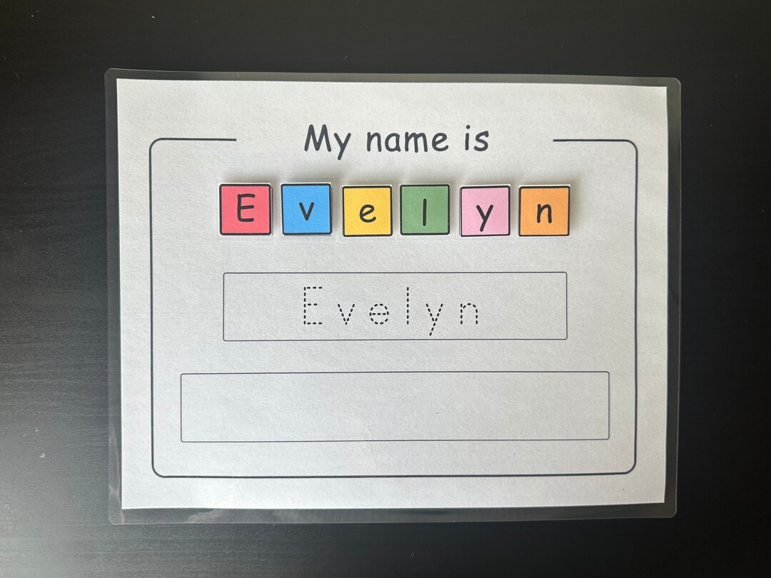 Custom Dry Erase Name Tracing Activity to Learn to Spell and Write Name ...