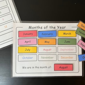 Months of the Year Busy Book Printable Activity - Calendar Worksheet ...