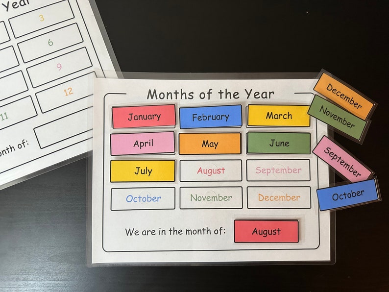 Months of the Year Busy Book Printable Activity - Calendar Worksheet ...