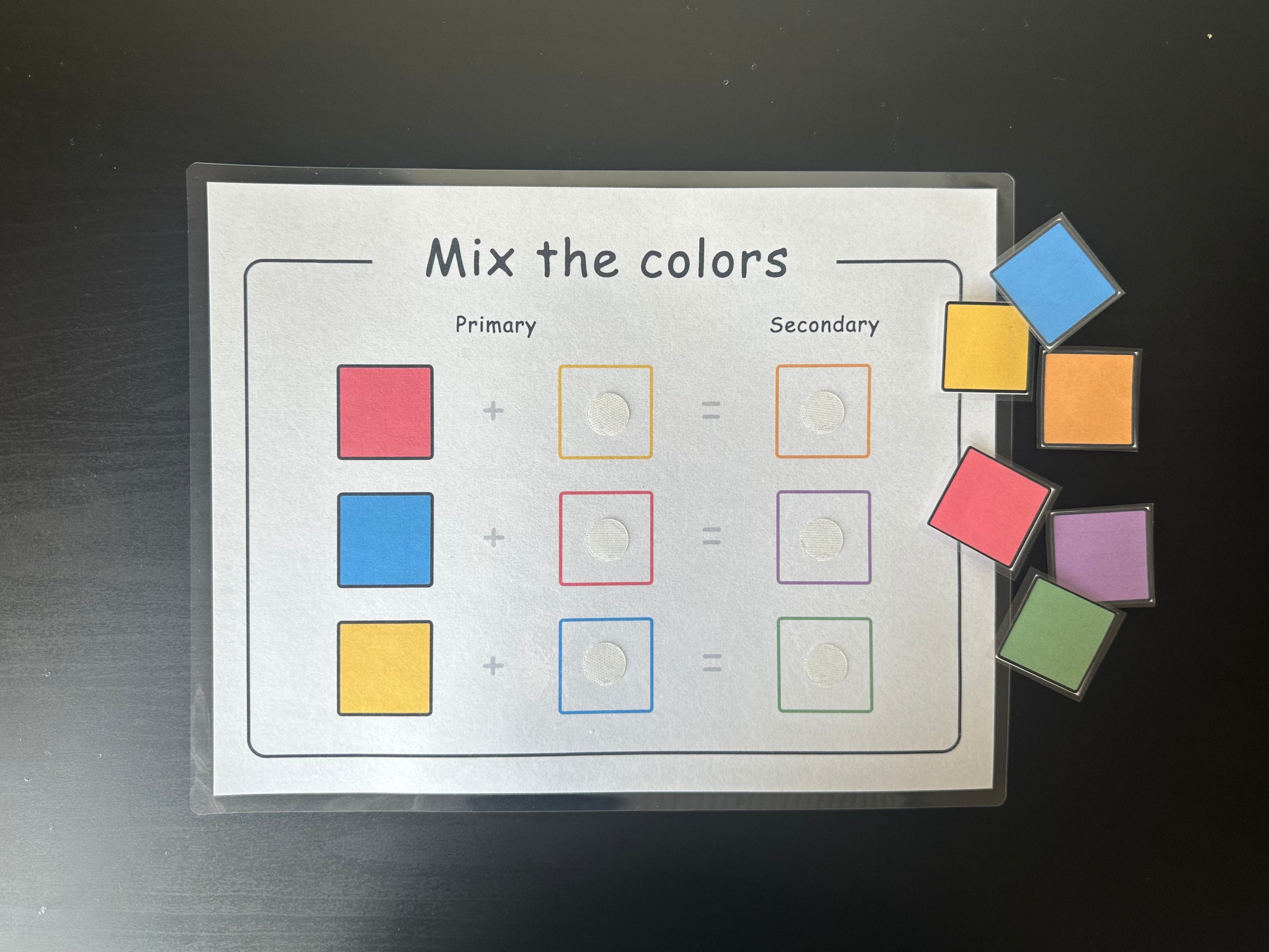 Primary and Secondary Colors Busy Book Activity for Preschool ...