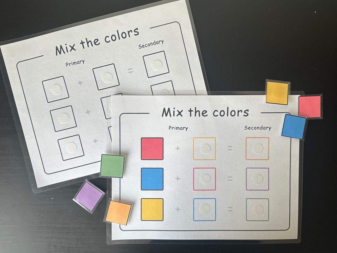 Primary and Secondary Colors Busy Book Activity for Preschool ...