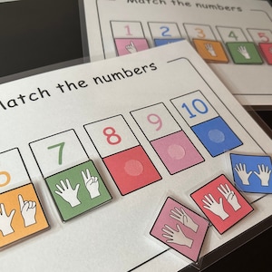 Number Matching Puzzle - Count 1 to 10 Preschool Homeschool or ...