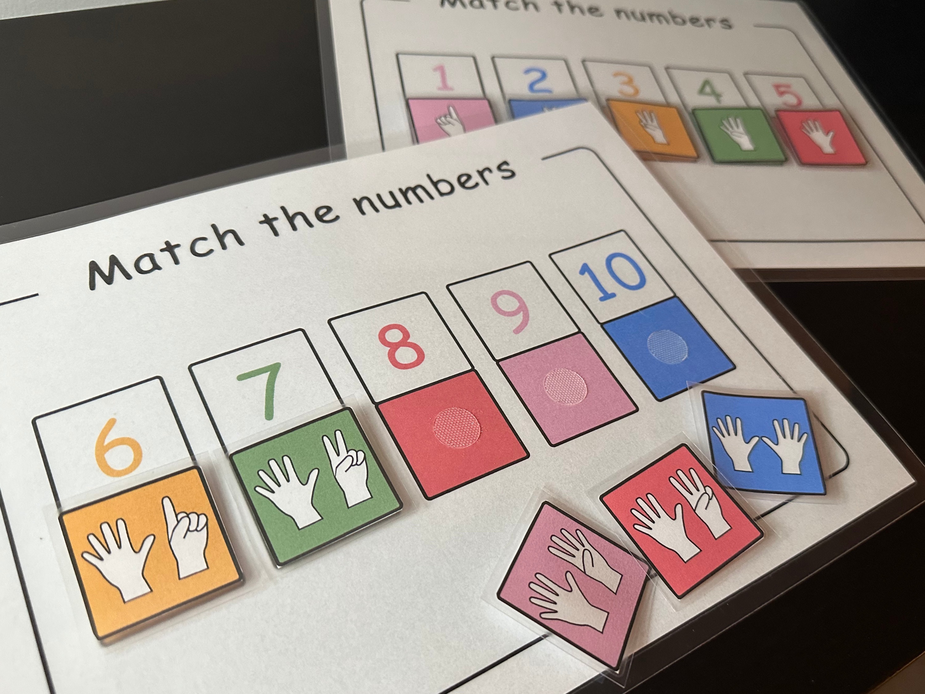 Number Matching Puzzle - Count 1 to 10 Preschool Homeschool or ...