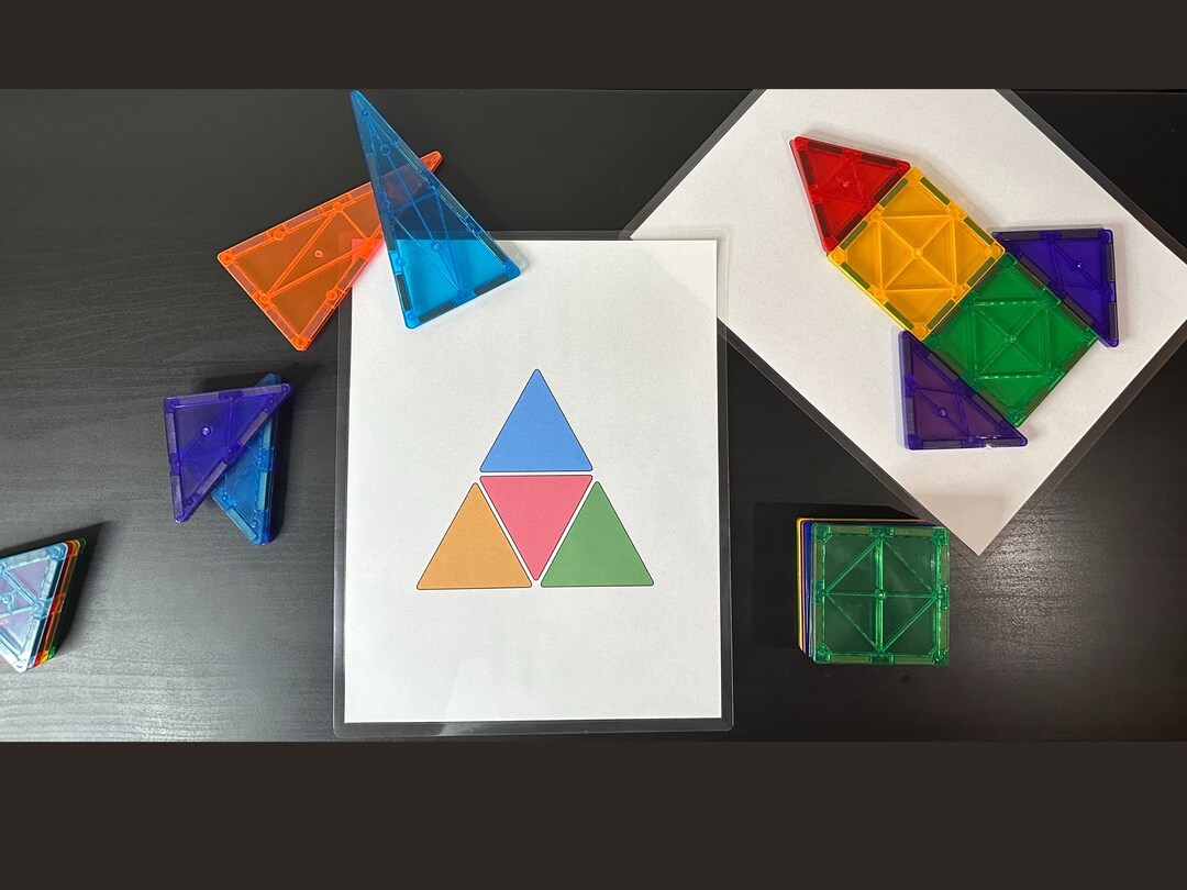 Magnetic Tile Puzzle Cards - Etsy