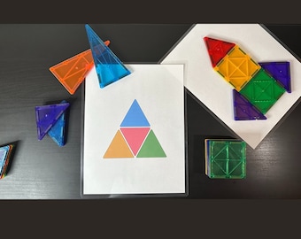 MINI - Magnetic Tile Puzzle Cards - Etsy