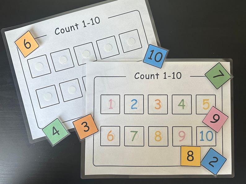 Count 1-20 Number Matching Puzzle - Preschool Homeschool or ...