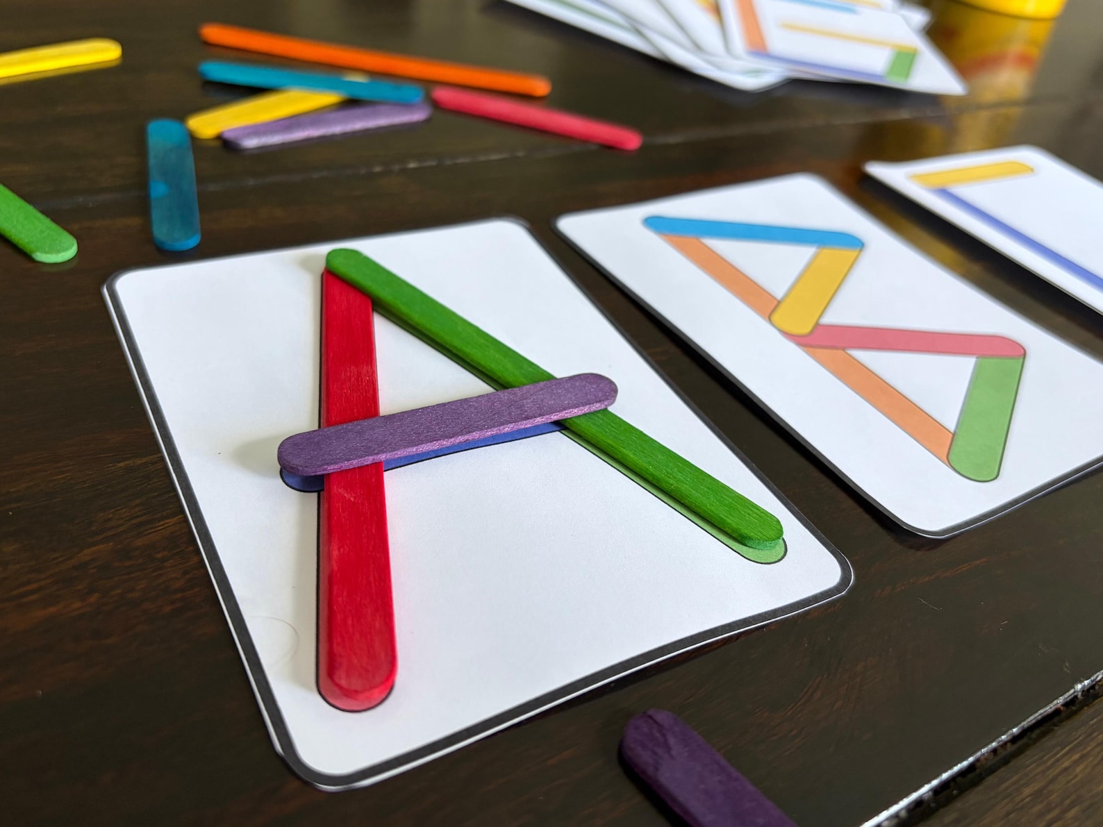 Alphabet Craft Stick Activity Cards - Montessori Learning - Popsicle ...
