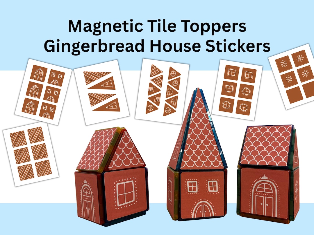 Magnetic Tile Topper Stickers - Gingerbread House - Montessori ...