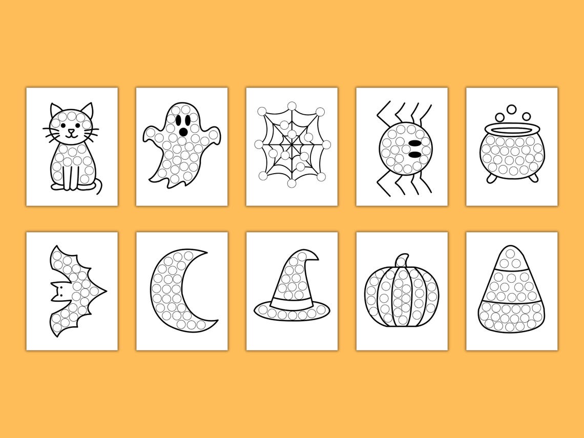 Halloween Dot Sticker Activity - Printable Montessori Toddler Craft ...