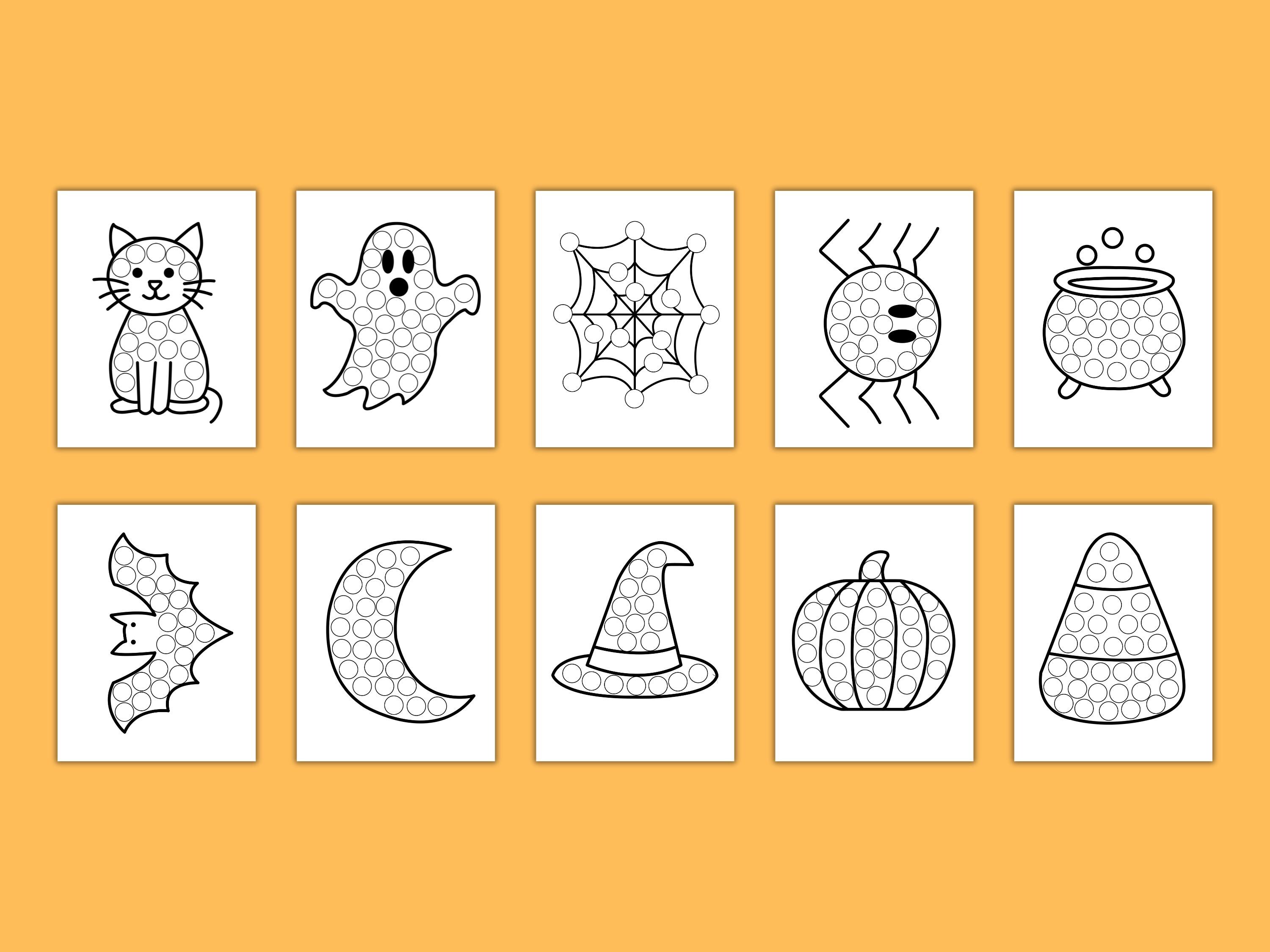 Halloween Dot Sticker Activity - Printable Montessori Toddler Craft ...
