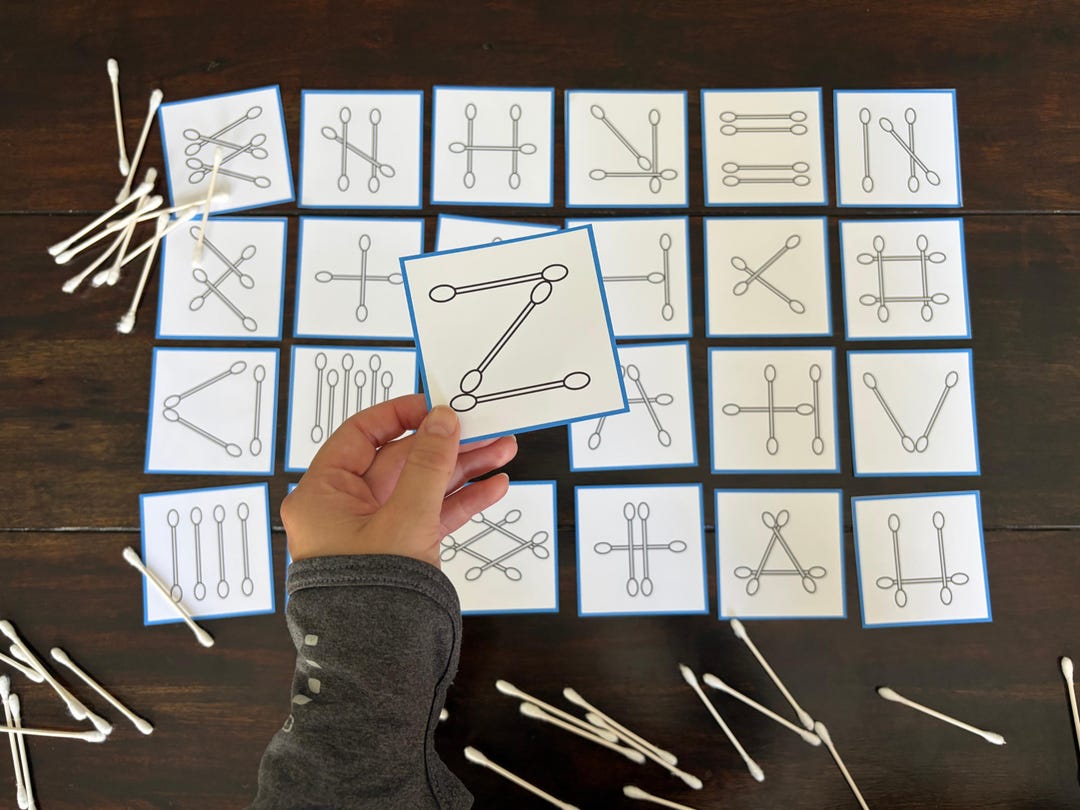 Cotton Swab Pattern Cards - Montessori Printable - for Preschool ...