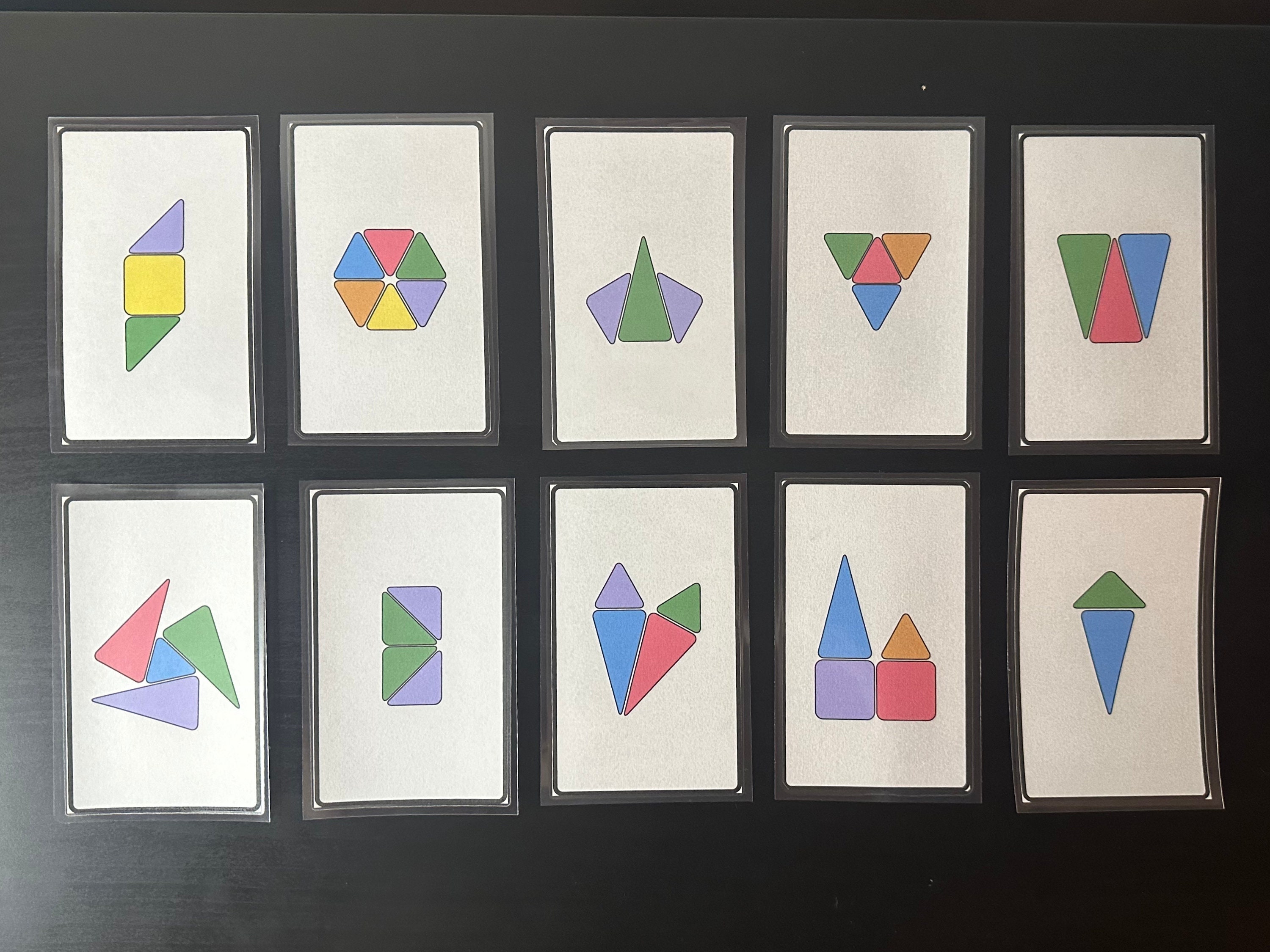 Magnetic Tile Puzzle Cards - Index Cards, Pattern Flashcards - Etsy