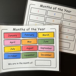 Months of the Year Busy Book Printable Activity - Calendar Worksheet ...