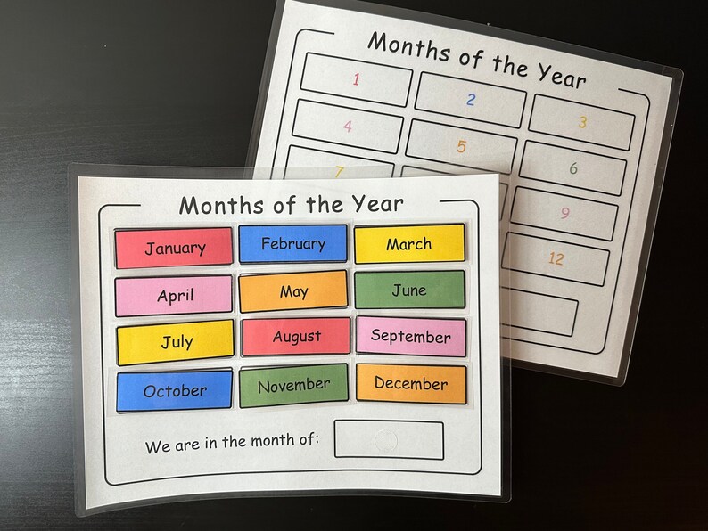 Months of the Year Busy Book Printable Activity - Calendar Worksheet ...