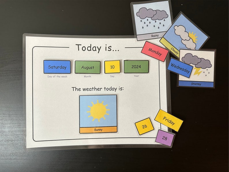 Today Is... Calendar for Circle Time, Preschool, Homeschool - Days of ...