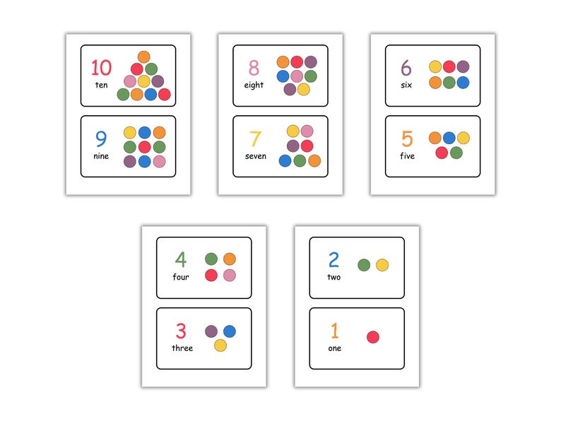 Pom Pom Counting and Color Matching Activity – Numbers 1-10 Preschool ...