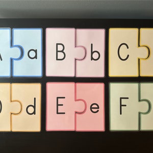 Letter Matching Puzzle Pieces Game - Learn the Alphabet Activity for ...