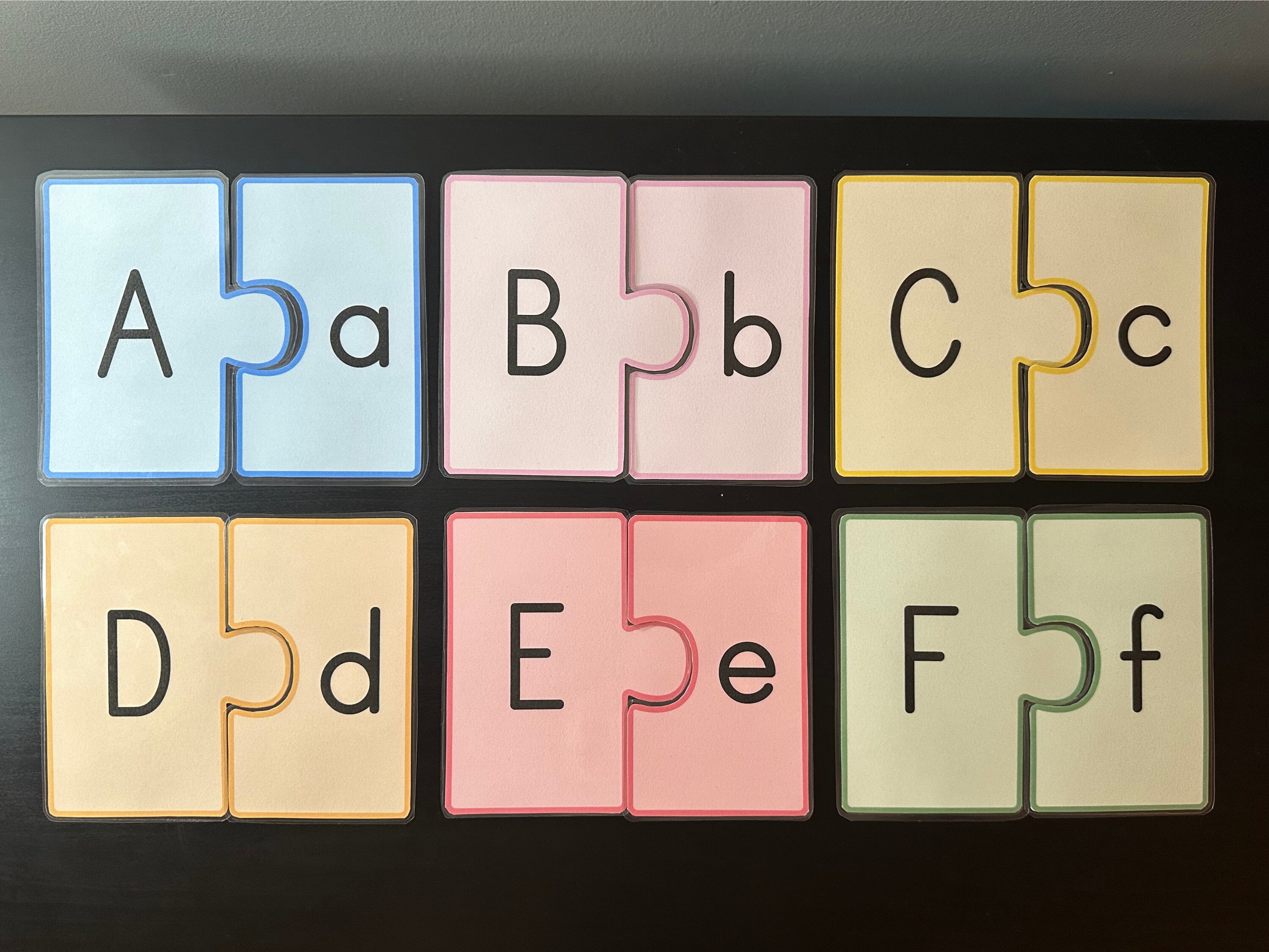 Letter Matching Puzzle Pieces Game Learn the Alphabet Activity for ...