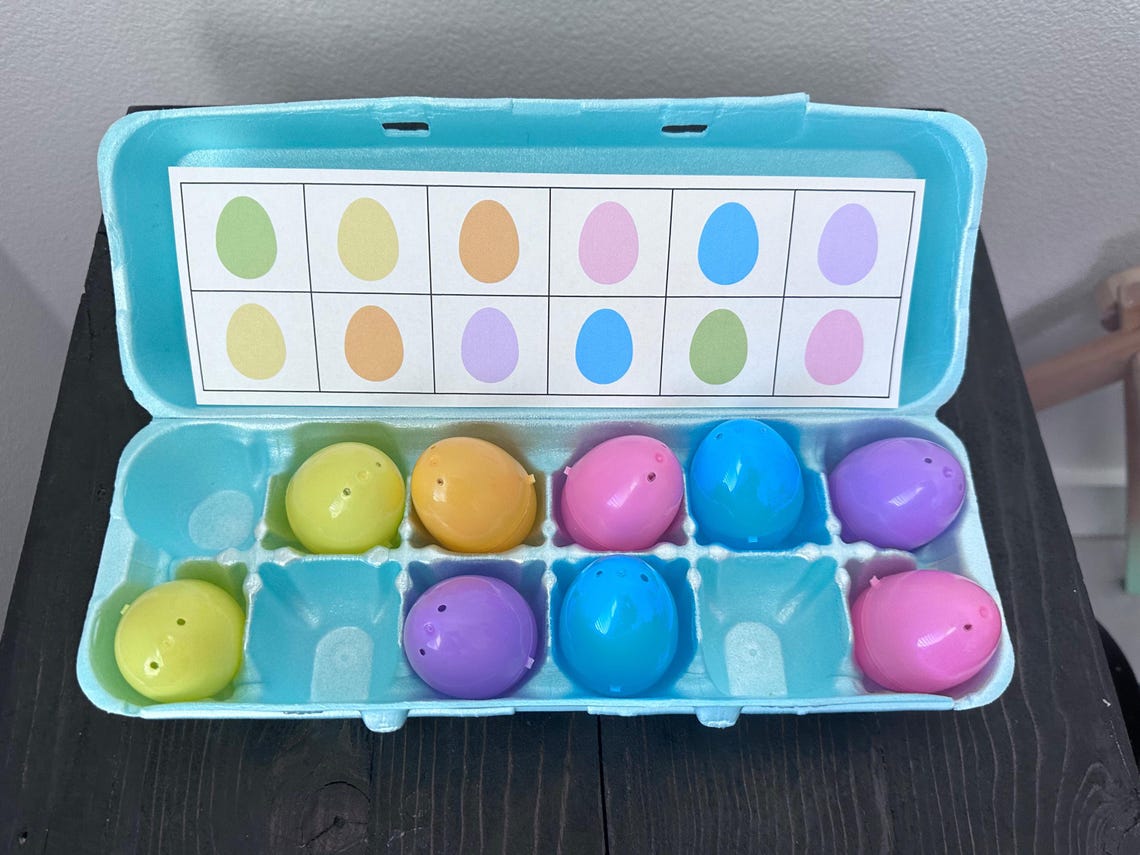 Easter Egg Matching Puzzle - Preschool Homeschool or Kindergarten ...