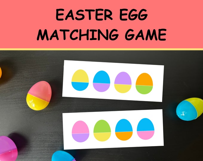Easter Egg Match Printable PDF Game // DIY Easter Sensory Fine Motor ...