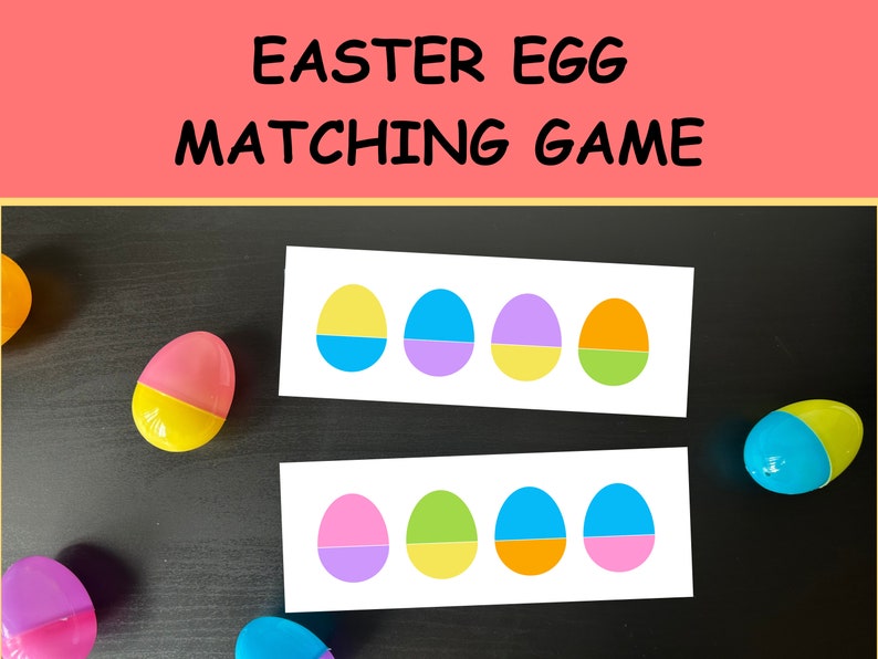 Easter Egg Matching Puzzle - Preschool Homeschool or Kindergarten ...