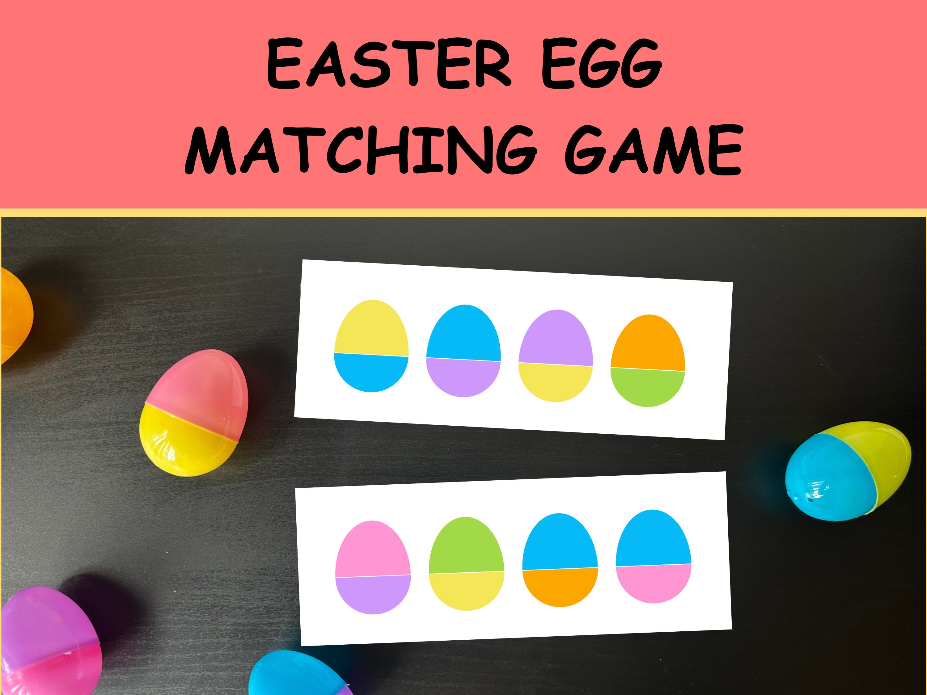 Easter Egg Matching Puzzle - Preschool Homeschool or Kindergarten ...
